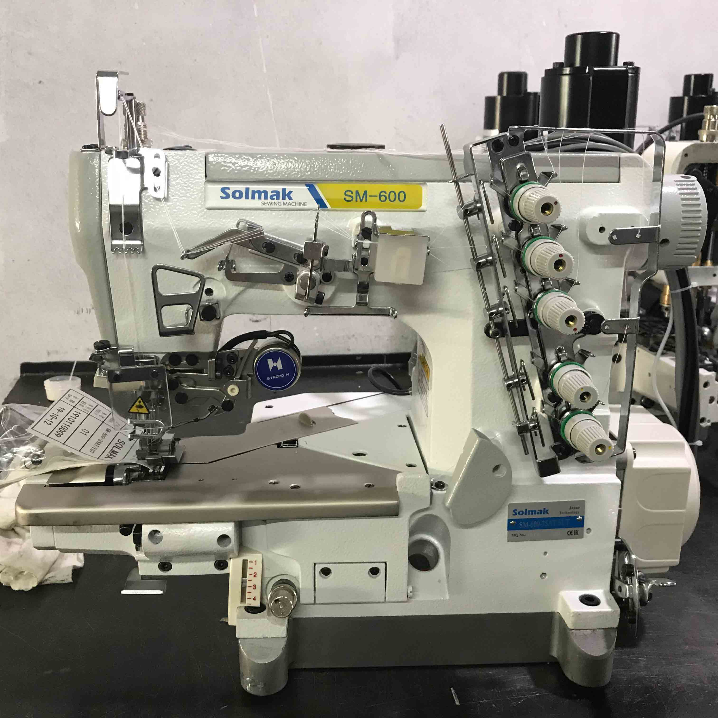 FLATBED INTERLOCK SEWING MACHINE WITH TOP AND BOTTOM THREAD TRIMMER SM ...